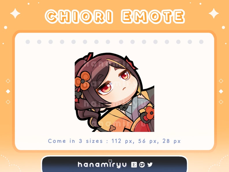 Chiori Emotes Pack, Cute Chibi Genshin Impact Chiori Emoji, Huh / Lazy ...