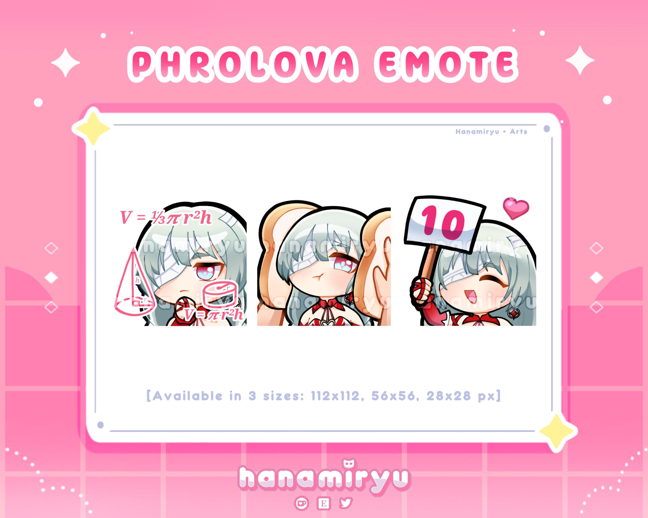 Phrolova Emotes Set, Cute Chibi Wuthering Waves Thinking / 10 Sign ...
