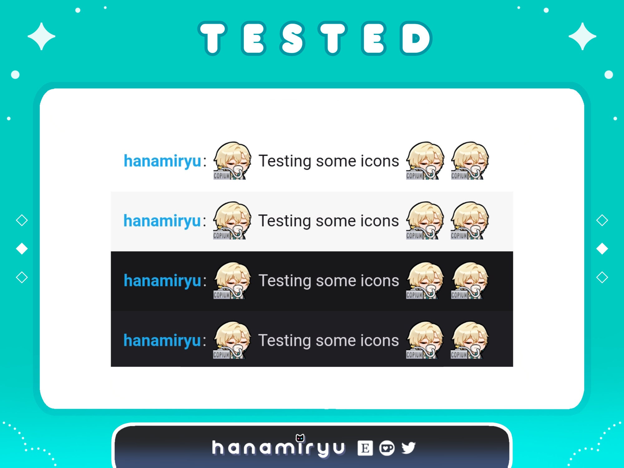 Aventurine Copium Emote, Cute Chibi Honkai Star Rail Aventurine Cope ...