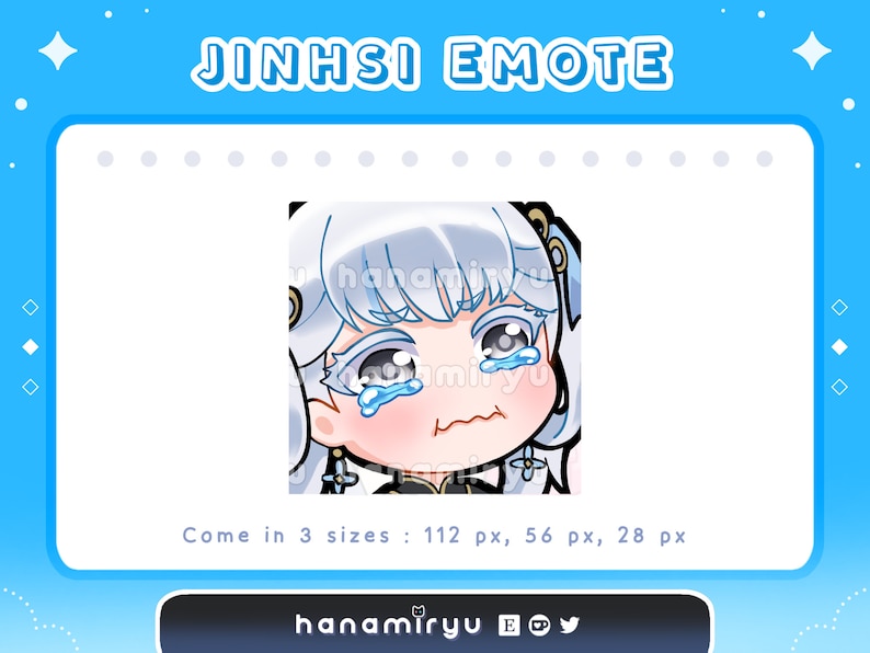 Jinhsi Emotes Set, Cute Chibi Wuthering Waves Cry / Light Stick ...