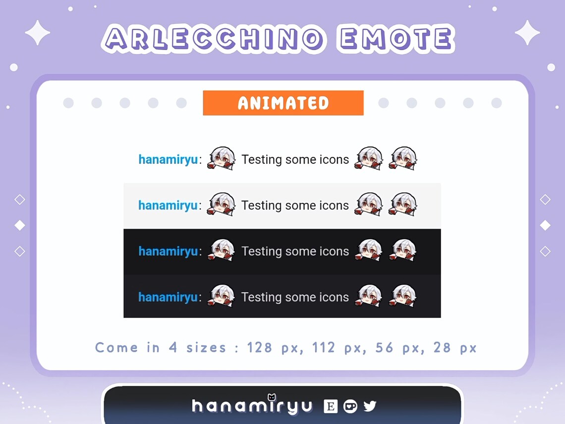 Arlecchino Bongo Animated Emote, Cute Chibi Genshin Impact Knave Slap ...