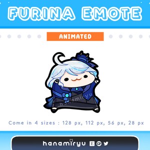 Furina Dance Animated Emote, Cute Chibi Genshin Impact Focalors Dancing ...