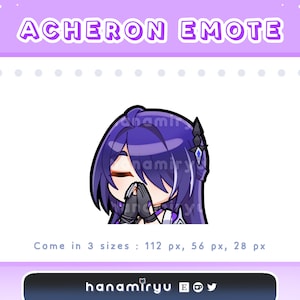 Acheron Pray Emote, Cute Chibi Honkai Star Rail Yomi Wishing Emoji ...