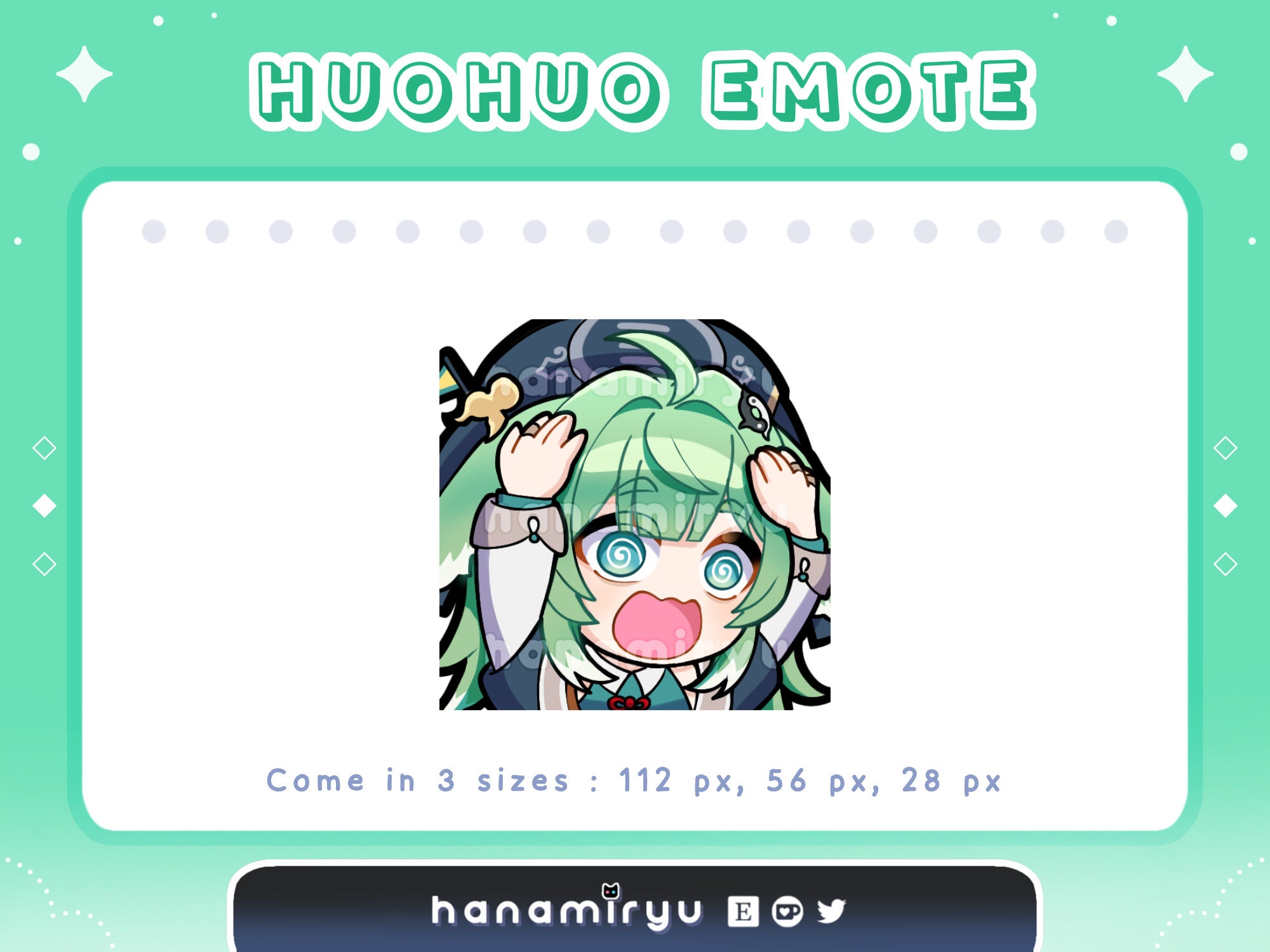 Huohuo Panic Emote, Cute Chibi Honkai Star Rail Fofo Shock / Nervous ...