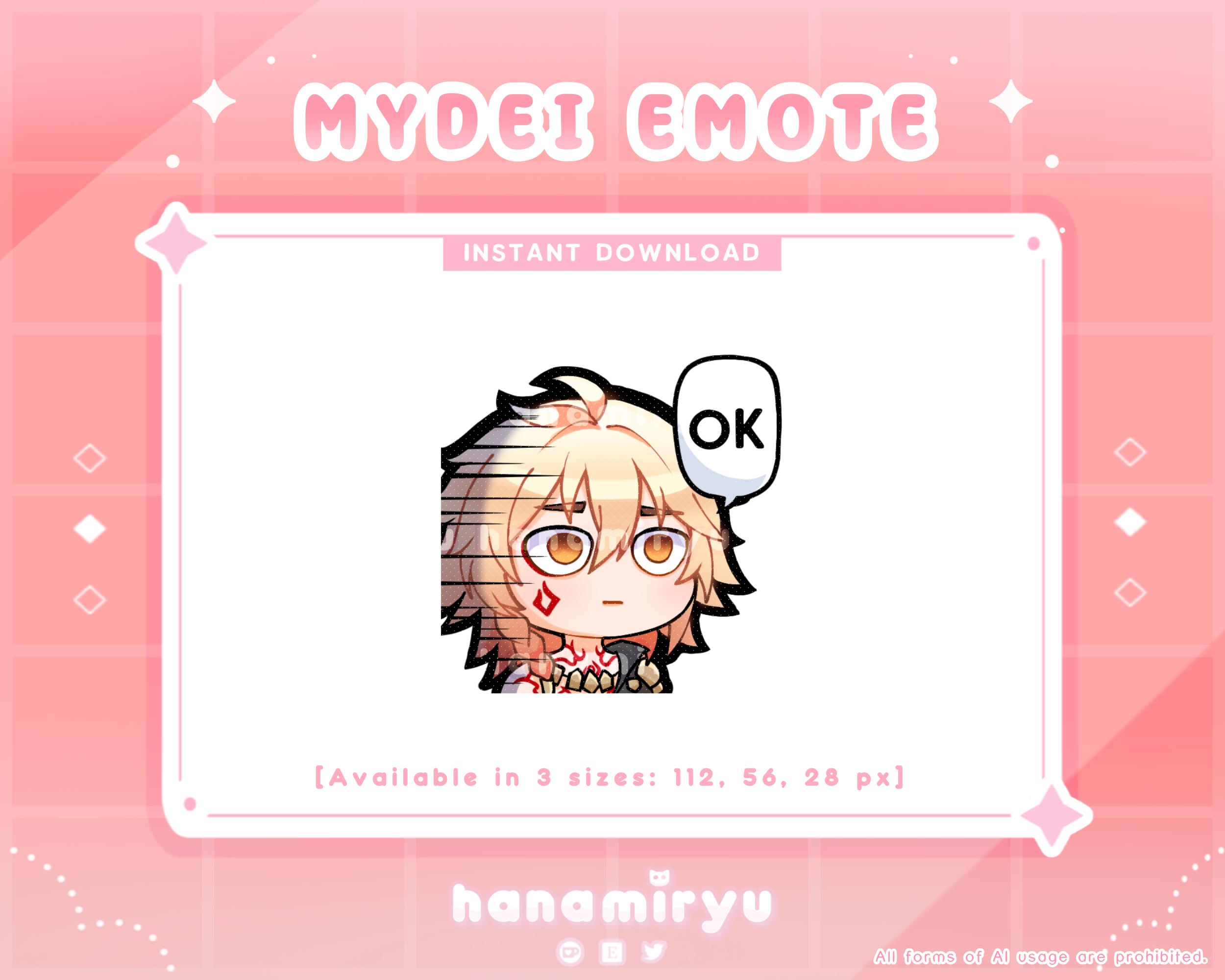 Mydei OK Emote, Cute Chibi Honkai Star Rail Mydeimos Fine Poker Face ...