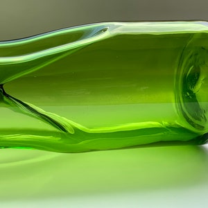 Vintage 1966 Blenko Glass 6634 Pinched 19 Floor Vase olive Green Joel ...