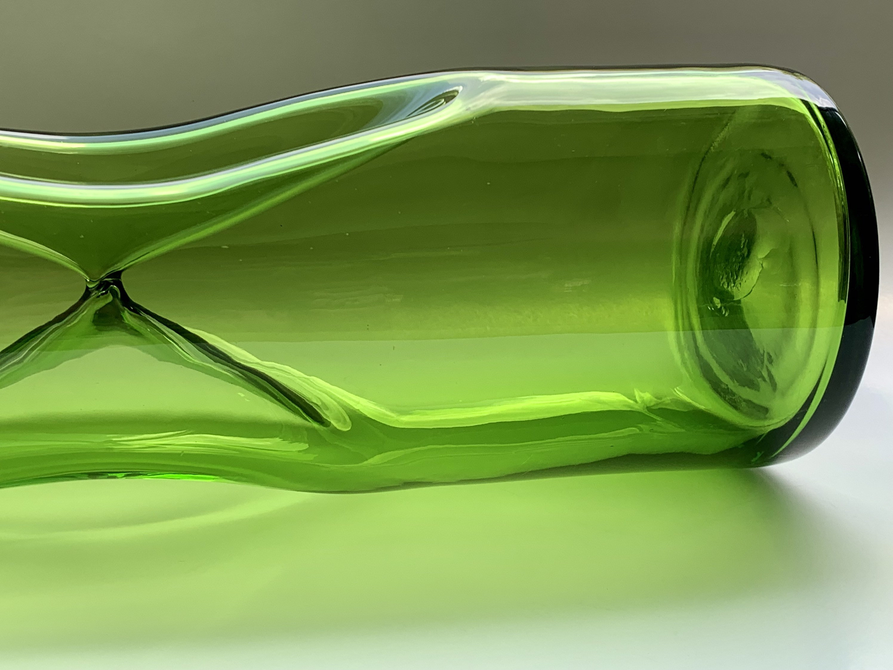 Vintage 1966 Blenko Glass 6634 Pinched 19 Vase olive - Etsy