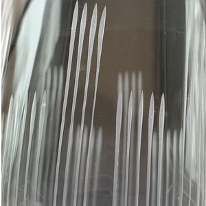 Vintage MCM Stemware Sets *vertical Lines* Cut Etched Crystal Cordial ...