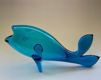 Blenko Glass Fish Vase - Etsy