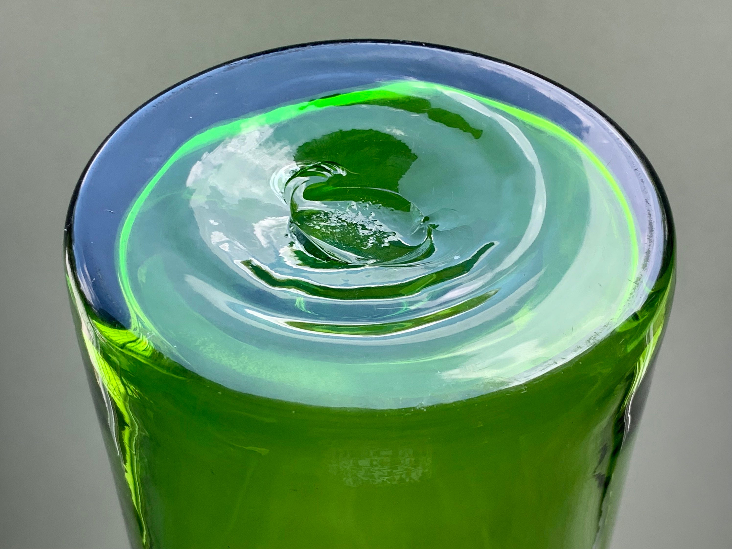 Vintage 1966 Blenko Glass 6634 Pinched 19 Vase olive - Etsy