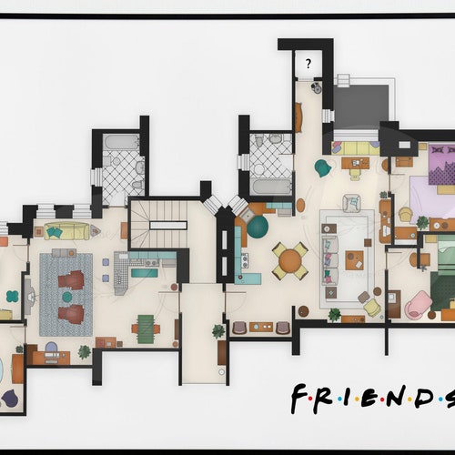 PRINTABLE Plan APARTMENTS friends / Svg Png - Etsy