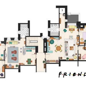 PRINTABLE Plan APARTMENTS "friends" / Svg , Png , Pdf , Jpg - Etsy