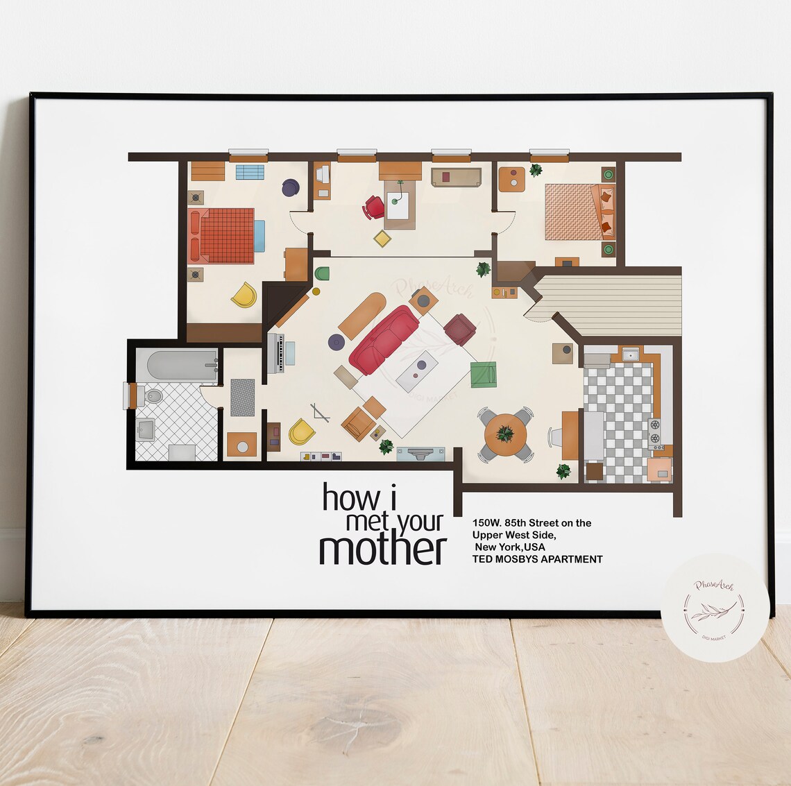 PRINTABLE PLAN the Apartments From himym - Etsy Canada