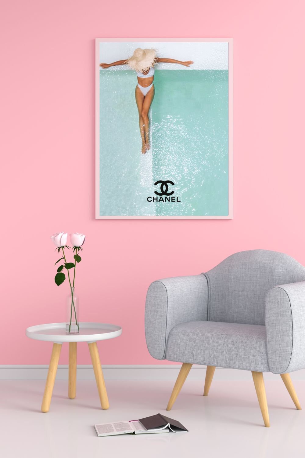 Luxury Designer Photography Art Print, Vintage Vogue Wall Art, Vanity ...