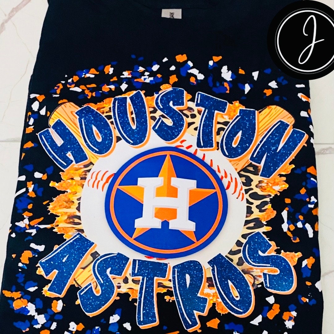 Houston Astros Confetti T-shirt Astros Fan T-shirt - Etsy