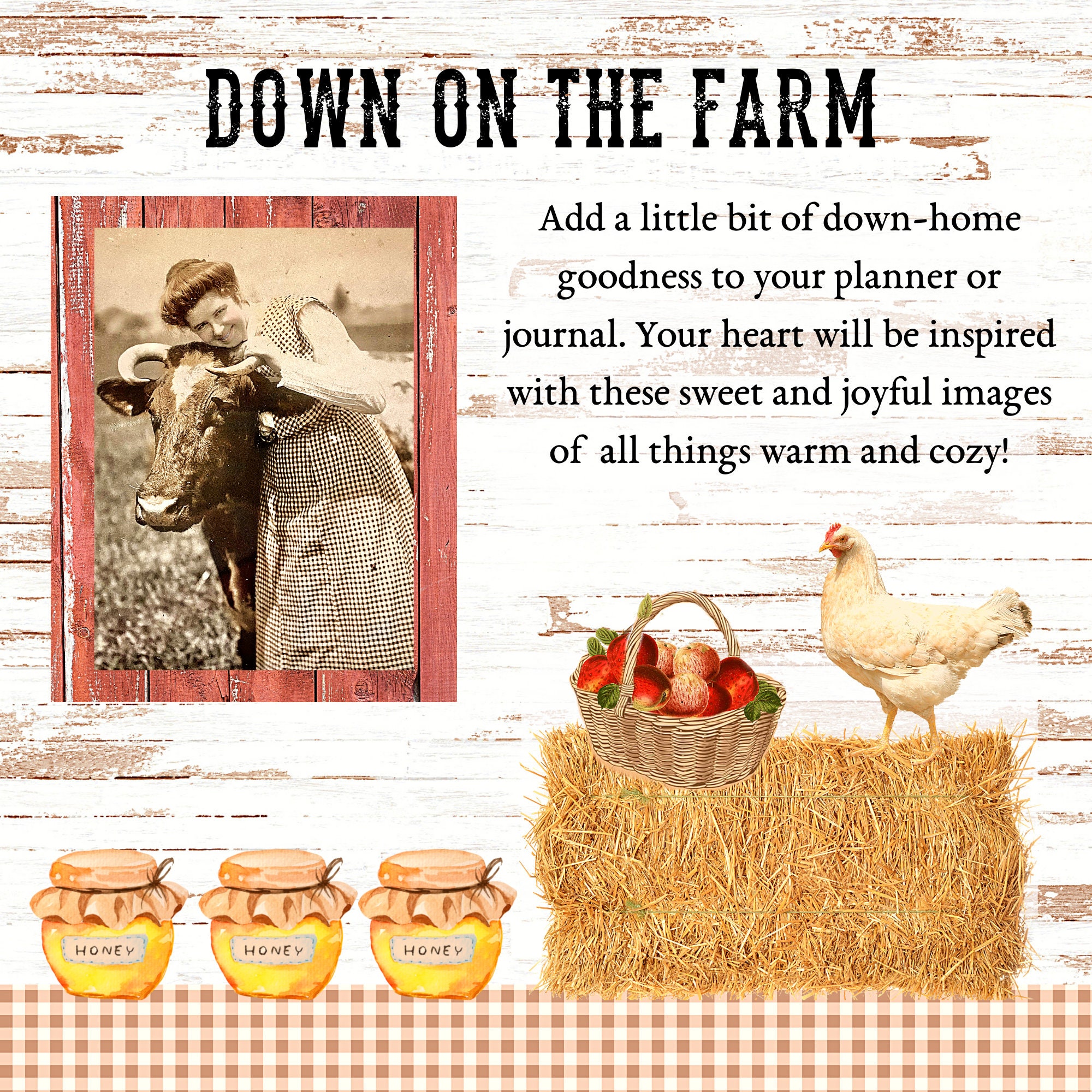 Down-on-the-farm - Digital Collage Sheet - Instant Download PDF- (no ...