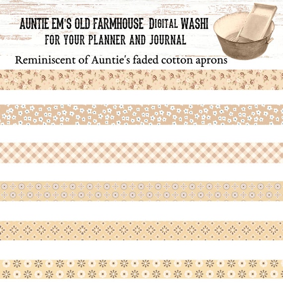 Auntie Em's Old Farmhouse Washi Digital Washi in Old - Etsy