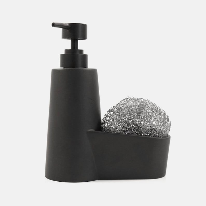 Minimalist Matte Soap Dispenser With Sponge Holder / Liquid - Etsy