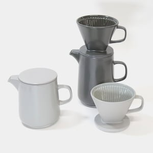 Ceramic Pour Over Coffee Set / Minimal Coffee Dripper/ Coffee Gift Set ...