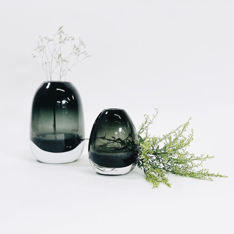 Modern Gradient Glass Flower Vase/ Decorative Hand Blown Glass - Etsy