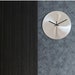 Minimalist Stainless Steel Wall Clock / Silver Metal Clock / - Etsy