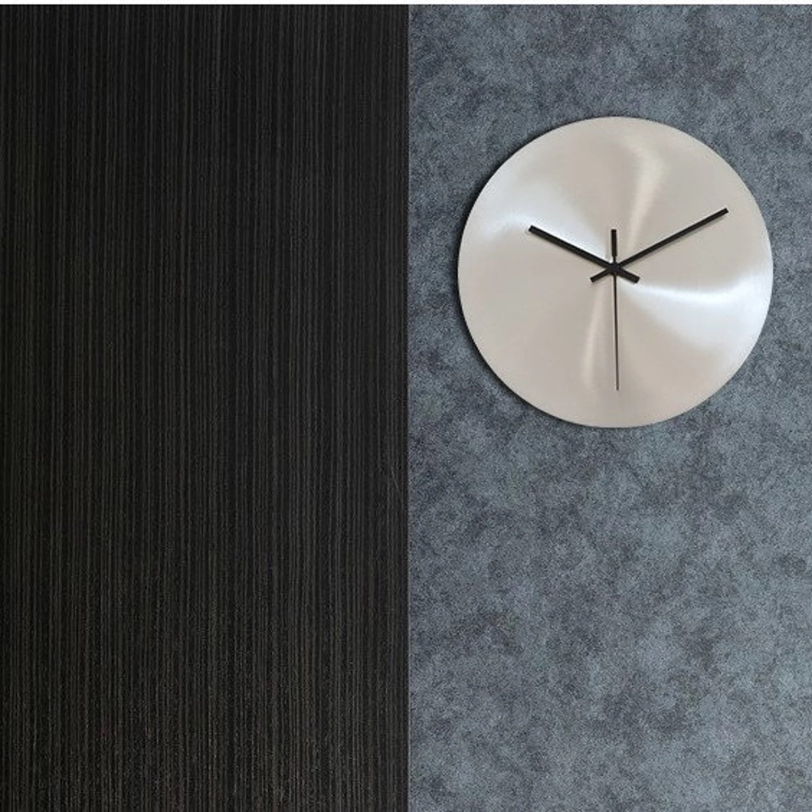 Minimalist Stainless Steel Wall Clock / Silver Metal Clock / - Etsy