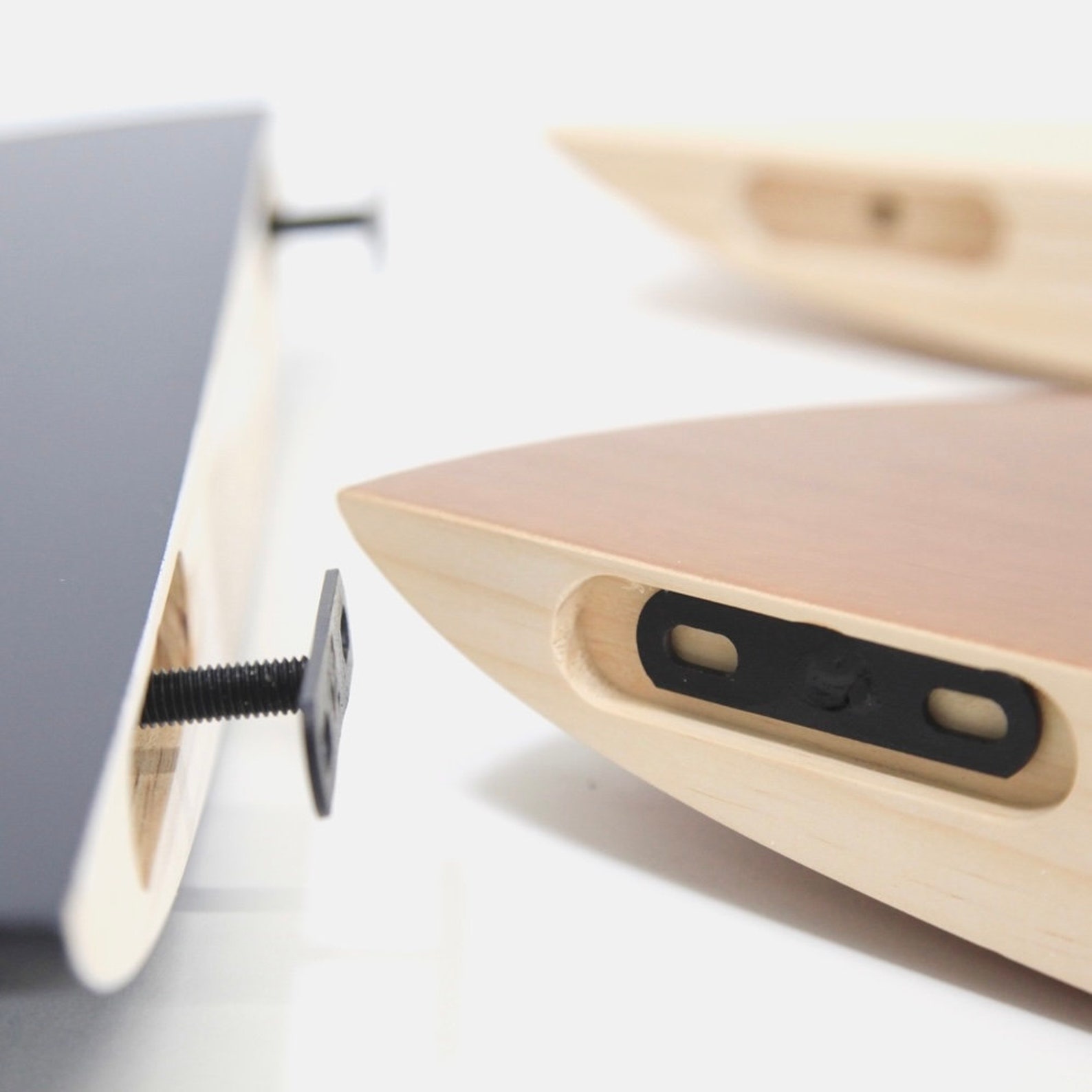 Curved Floating Wood Shelf / Handcrafted Solid Wood Shelves / - Etsy