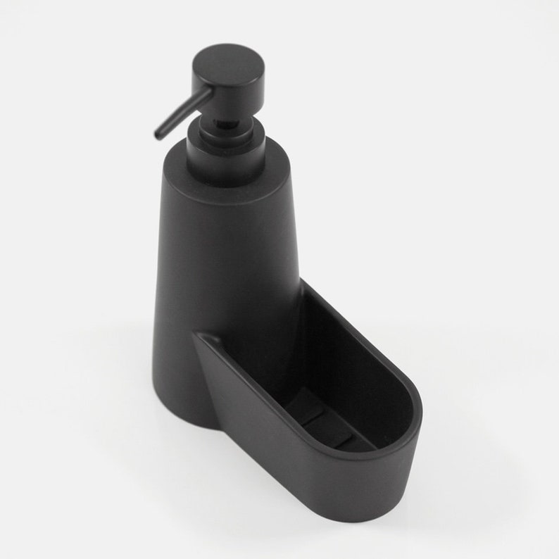 Minimalist Matte Soap Dispenser With Sponge Holder / Liquid Soap Pump ...