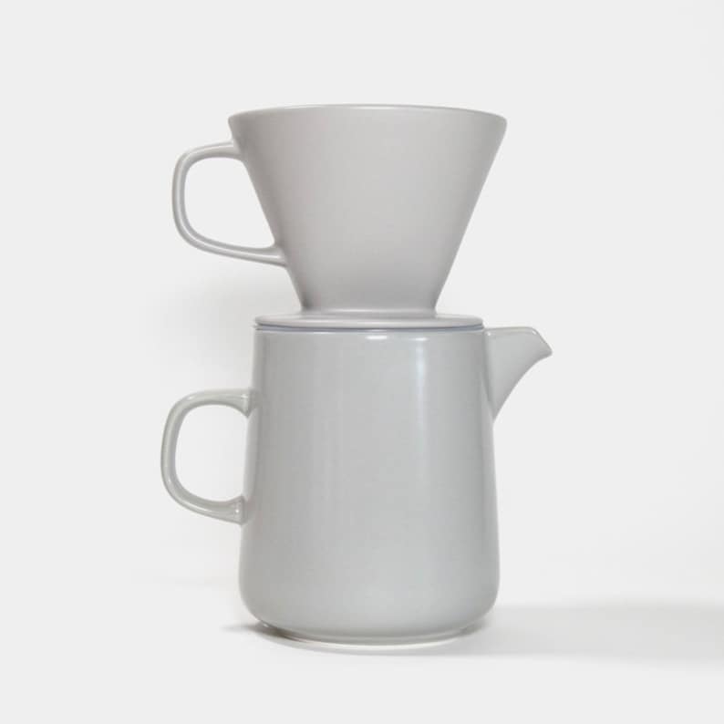 Ceramic Pour Over Coffee Set / Minimal Coffee Dripper/ Coffee Gift Set ...