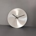 Minimalist Stainless Steel Wall Clock / Silver Metal Clock / - Etsy