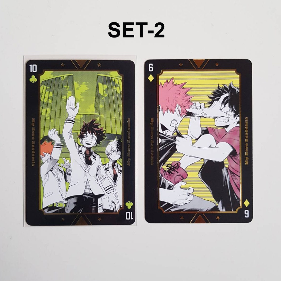 2 Pcs. MHA Card with foil stamping/My Hero Academia Exhibition | Etsy