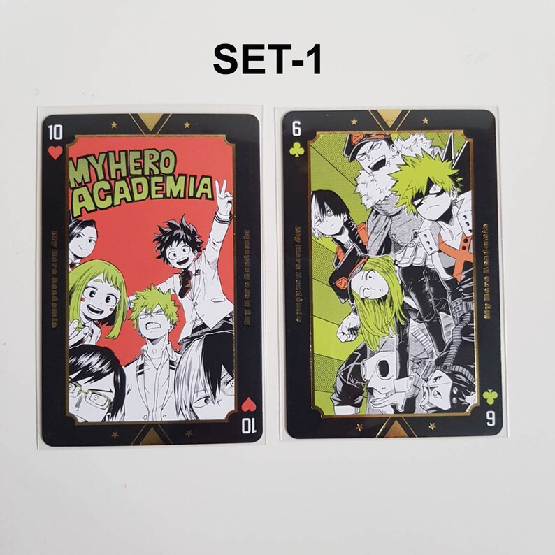 2 Pcs. MHA Card with foil stamping/My Hero Academia Exhibition | Etsy