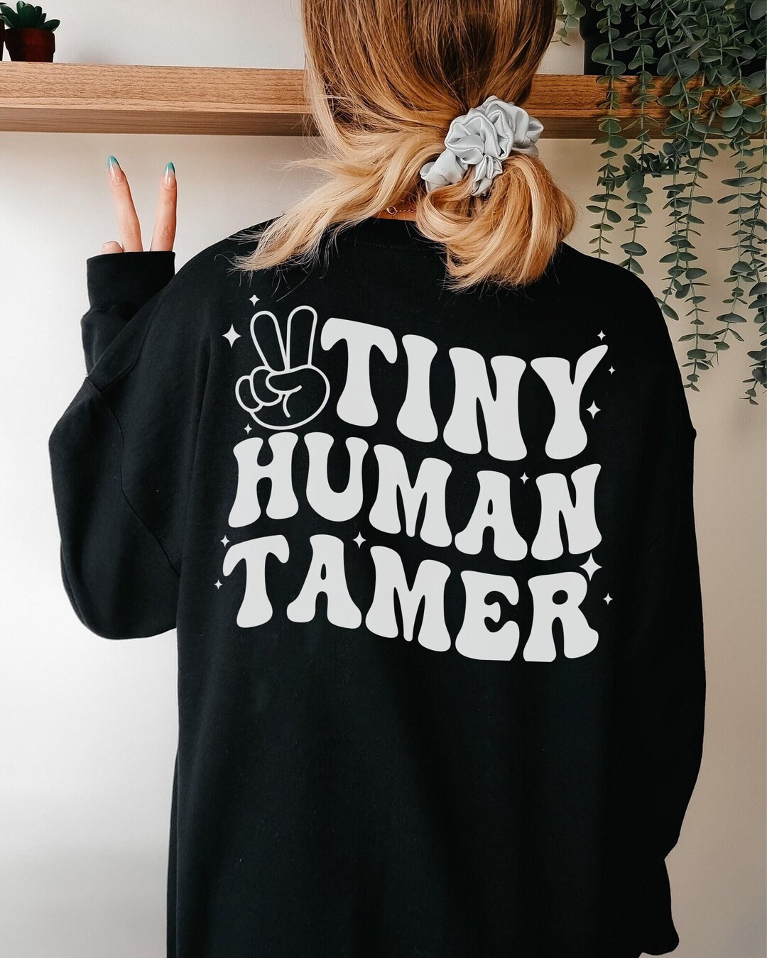 Tiny Human Tamer Sweatshirt Mama Hoodie Mama Crewneck Funny Mom Shirt ...
