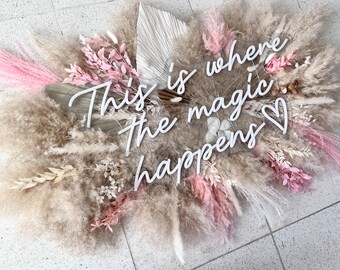 Pampas Cloud & Neon Sign Pampas Neon Sign Home Decor Pampas Cloud Decor ...