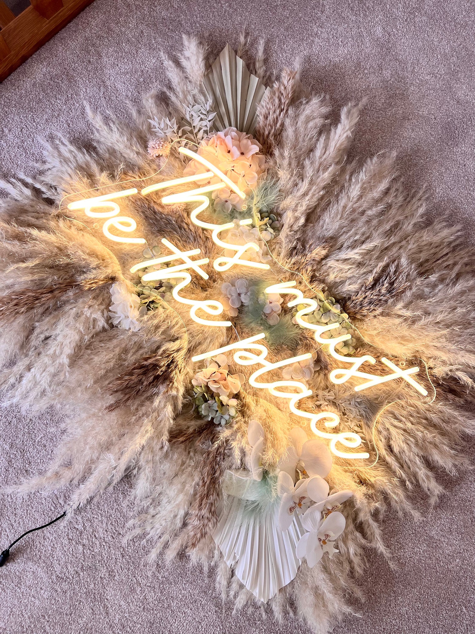 Pampas Cloud & Neon Sign | Pampas Neon Sign | Home Decor | Pampas Cloud ...