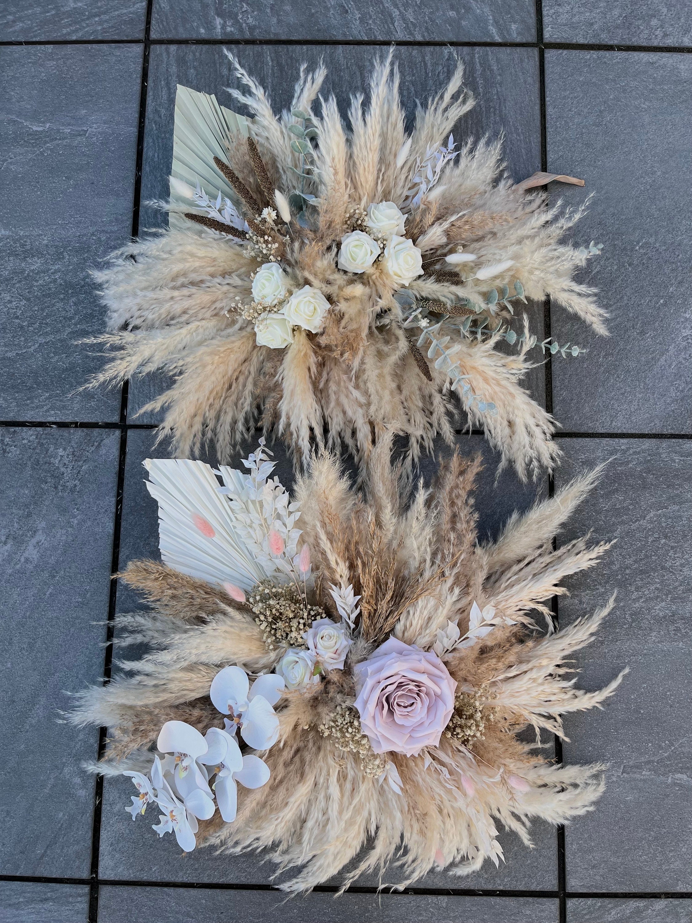 Large Pampas Grass Cloud Wall Decor | Blush Floral Arrangement - Etsy