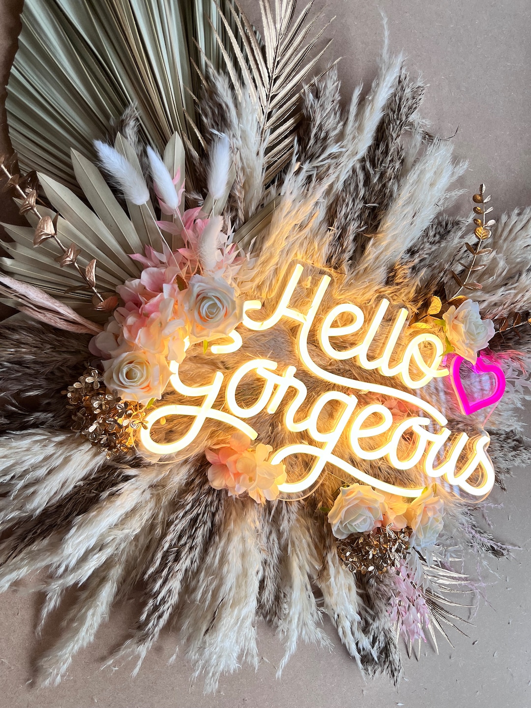 Pampas Cloud & Neon Sign | Pampas Neon Sign | Home Decor | Pampas Cloud ...