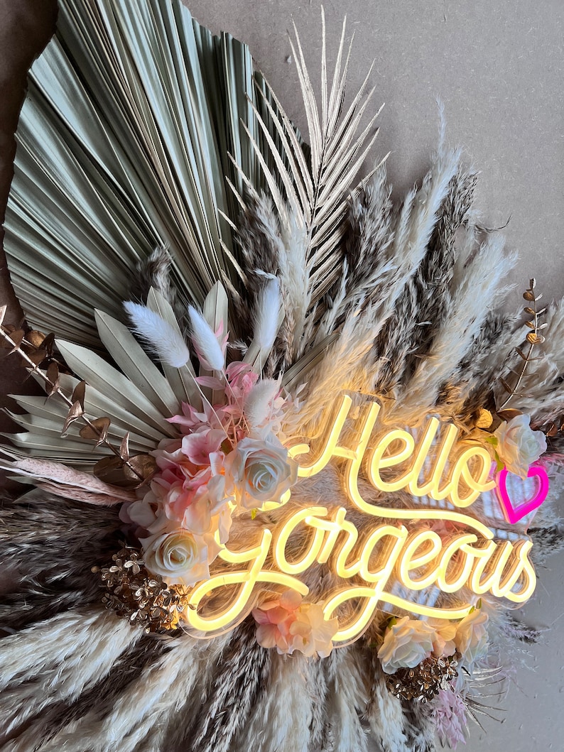 Pampas Cloud & Neon Sign | Pampas Neon Sign | Home Decor | Pampas Cloud ...