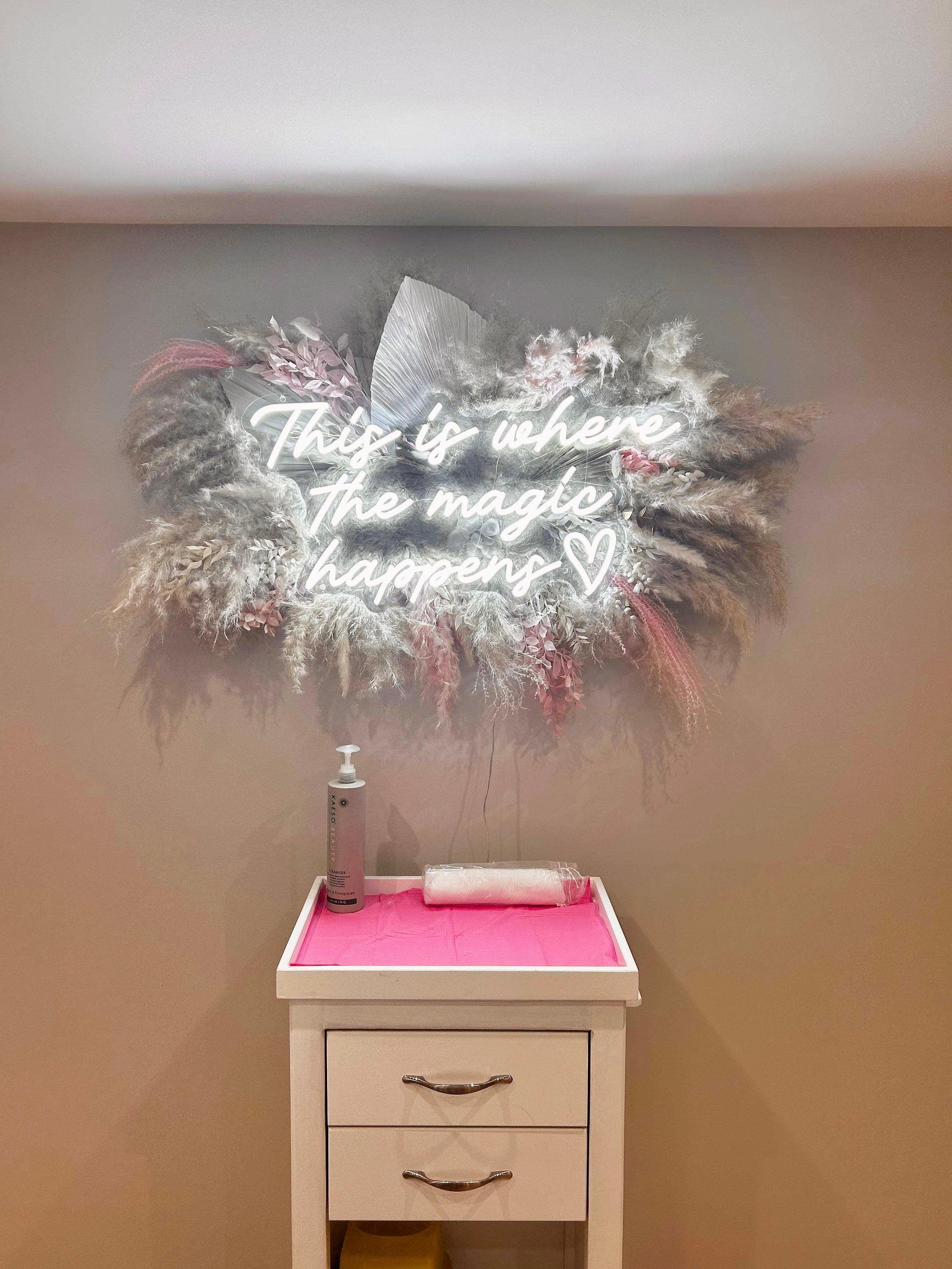 Bespoke Pampas Cloud & Neon Sign Pampas Neon Sign Home Decor Pampas ...