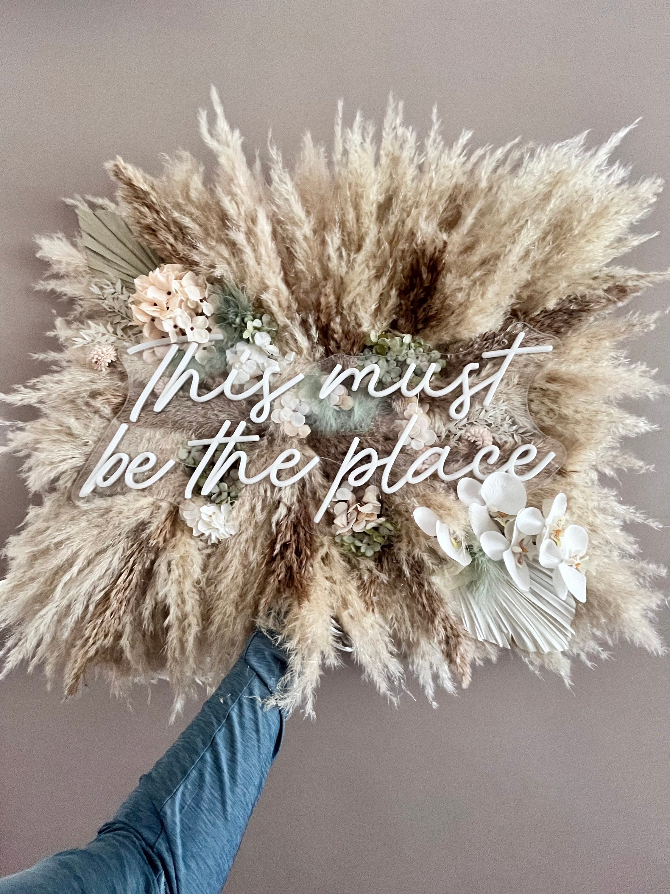 Pampas Cloud & Neon Sign | Pampas Neon Sign | Home Decor | Pampas Cloud ...