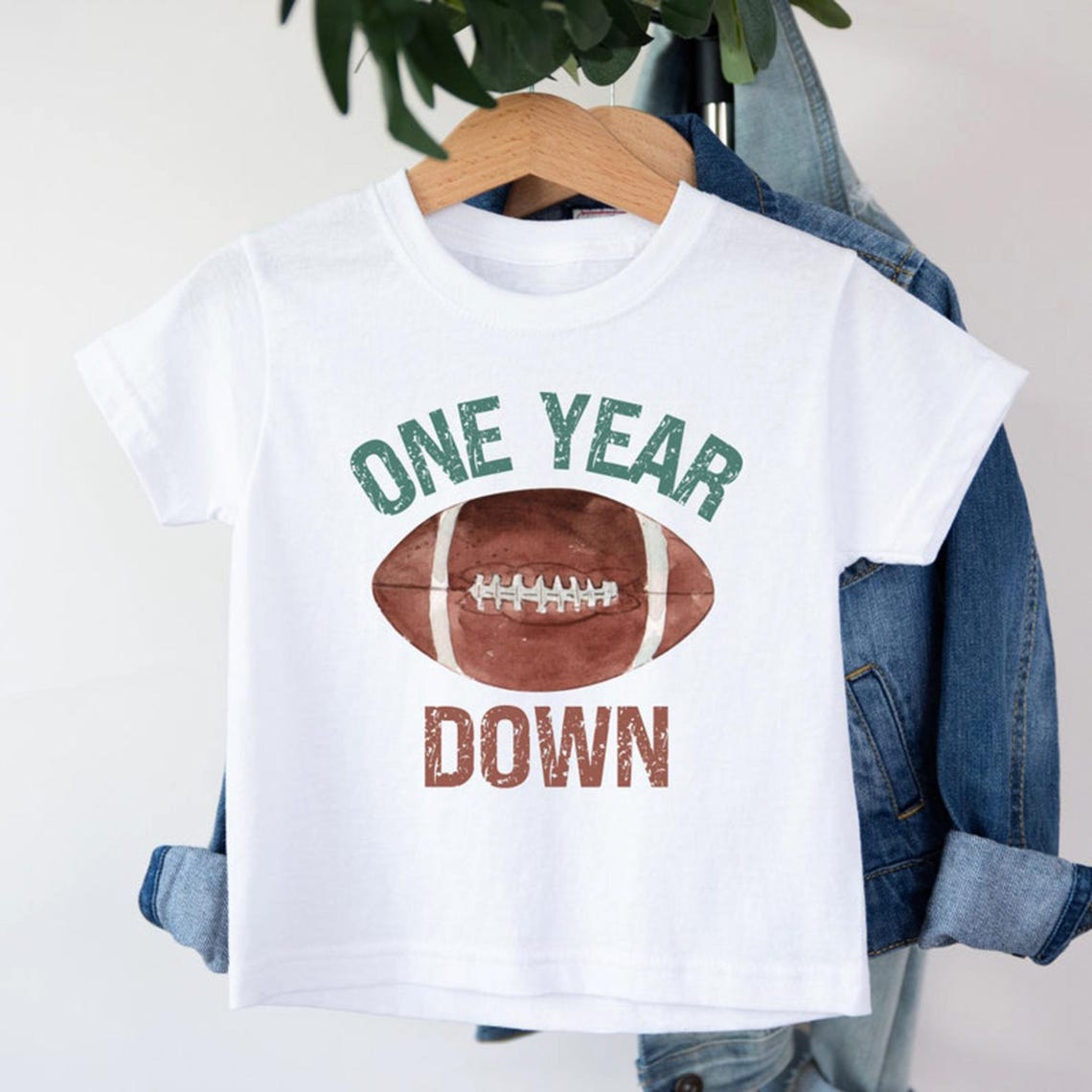 Football 1st Birthday Outfit Png, 1st Year Down Birthday Matching ...