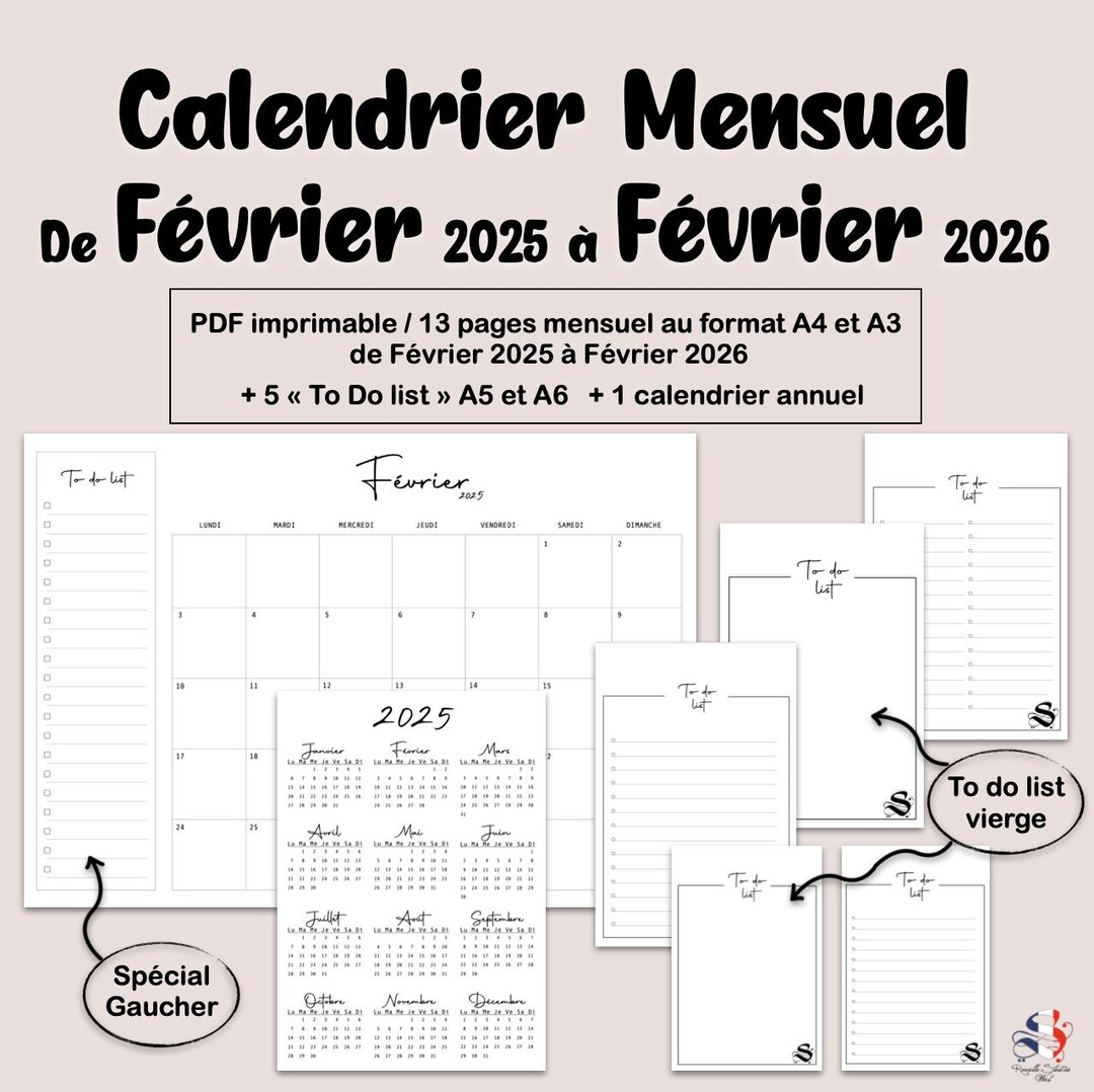 2025 Monthly Calendar to Print Special Left-handed, Calendar to Print ...