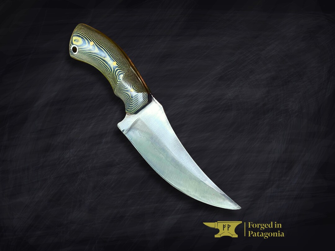 Hand Forged Camp Knife With Indestructible Micarta Handle, Full Tang ...