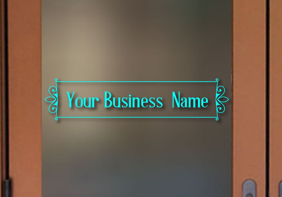 Simple BUSINESS NAME Custom Sign Decal Custom for Store Shop - Etsy