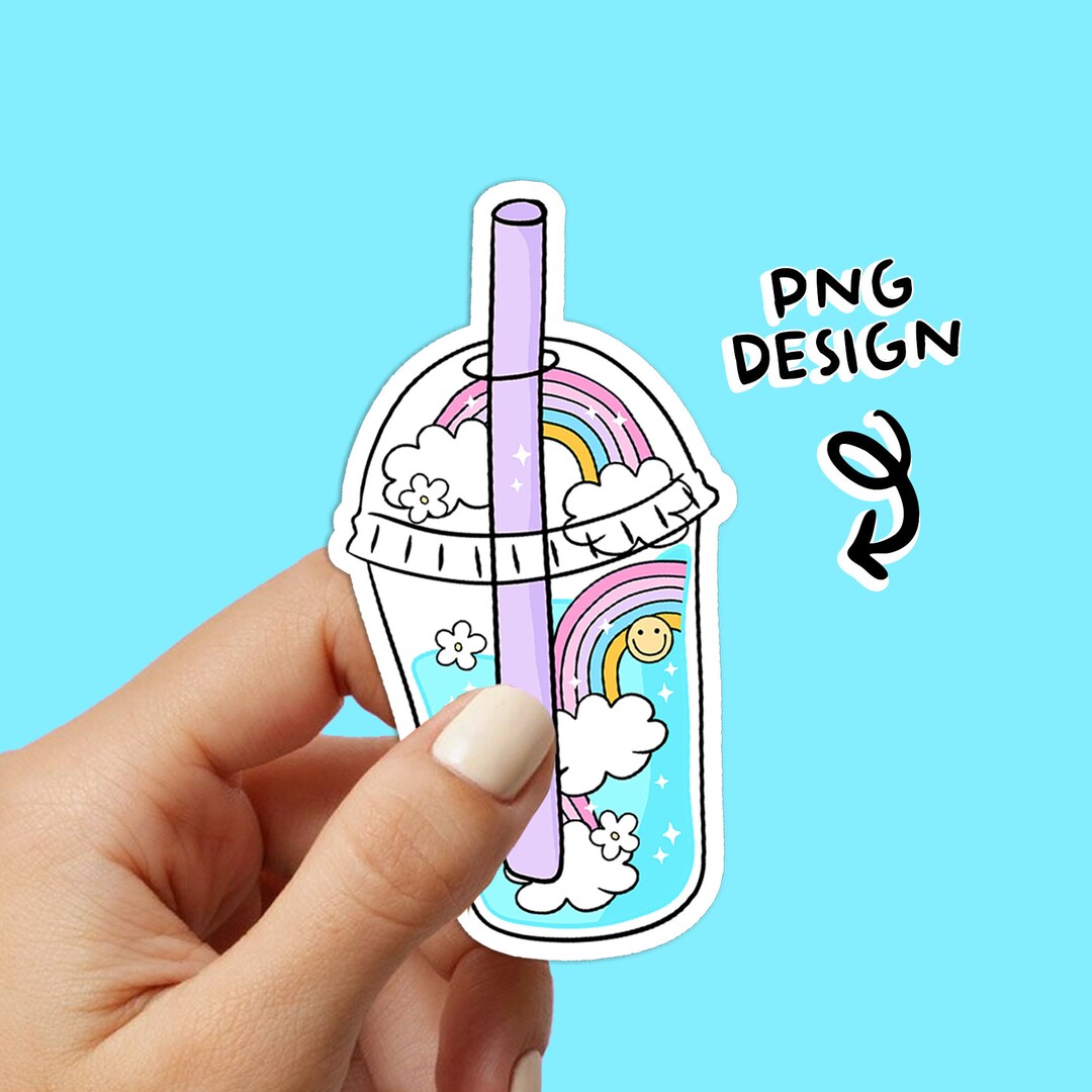 Magical Boba PNG Trendy PNG Sticker Designs Smiley Face - Etsy