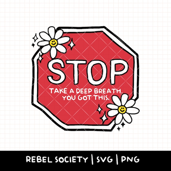 Deep Breath Sign - Etsy