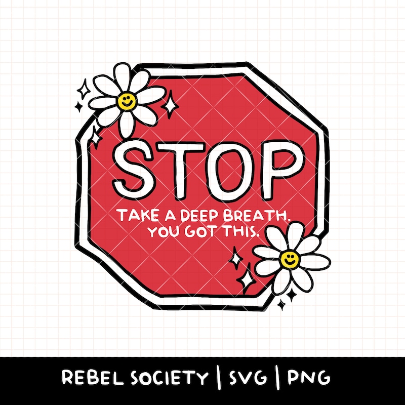 Deep Breath Sign - Etsy