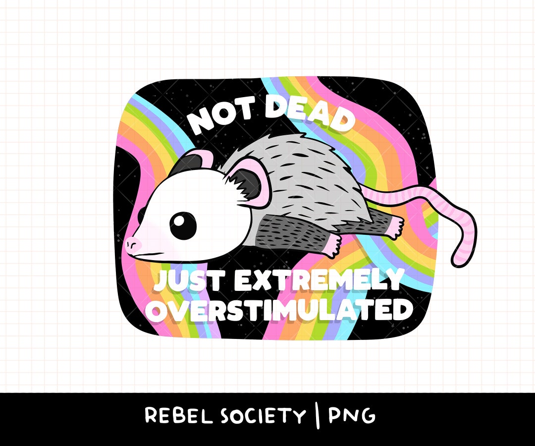 Playing Dead Opossum Dead Inside PNG Trendy T-shirt Snarky Cute Popular ...