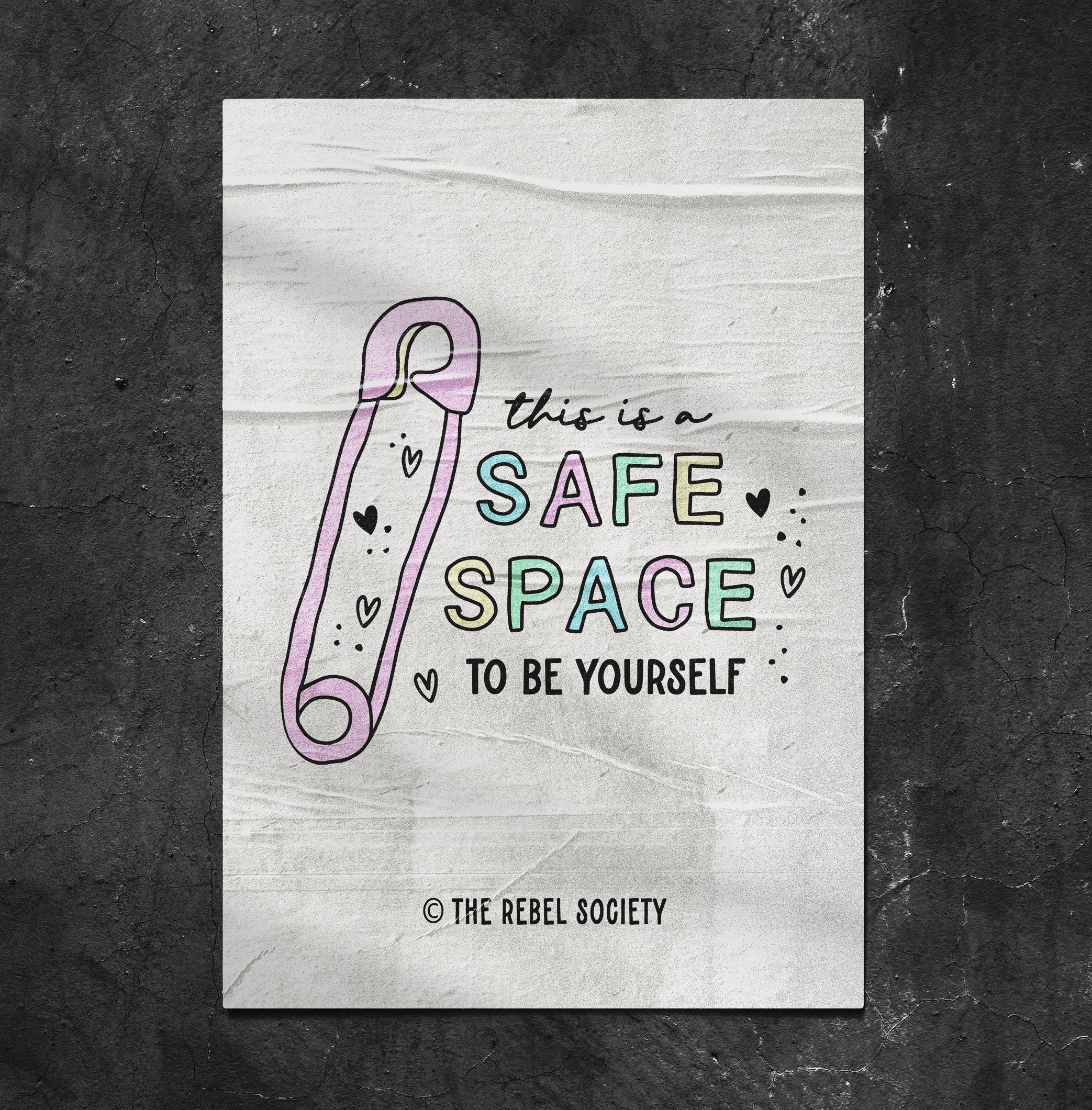 SVG PNG Safe Space to Be Yourself Inclusion Poster | Etsy