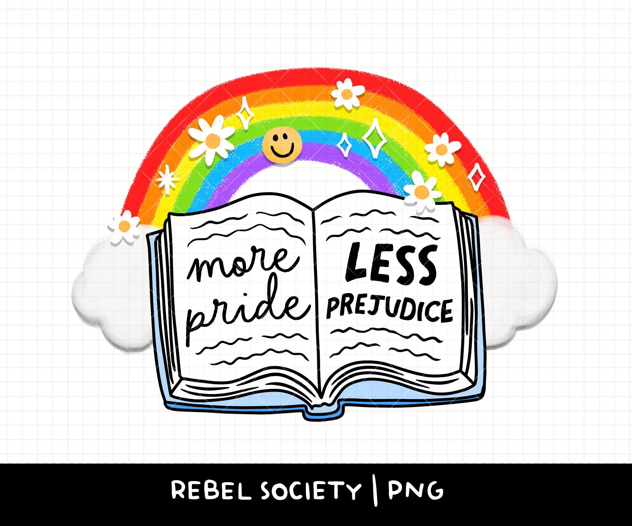 More Pride Less Prejudice PNG Pride Month Sticker Design Gay Ally LGBTQ ...